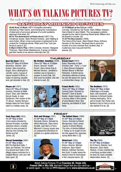 TV Highlights – Talking Pictures TV