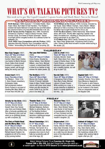 TV Highlights – Talking Pictures TV