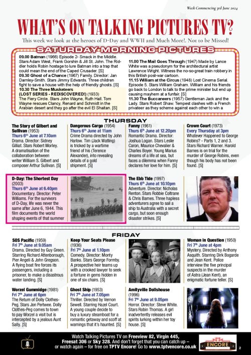 TV Highlights – Talking Pictures TV