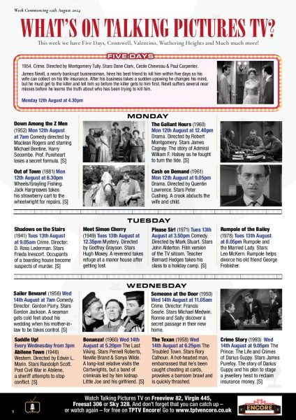 TV Highlights – Talking Pictures TV