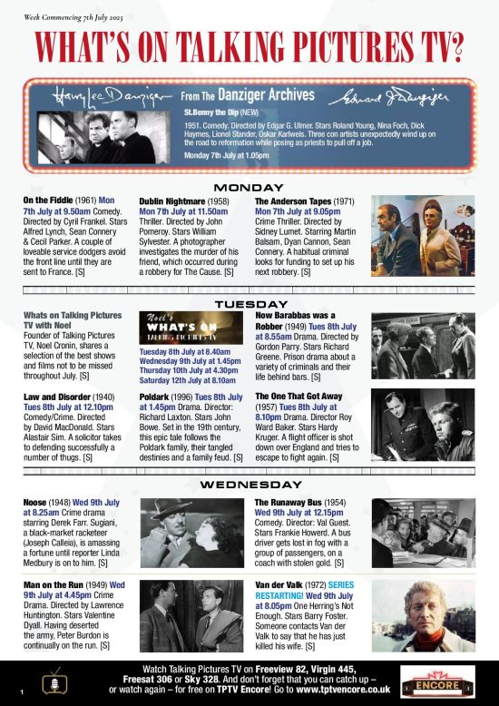 TV Highlights – Talking Pictures TV