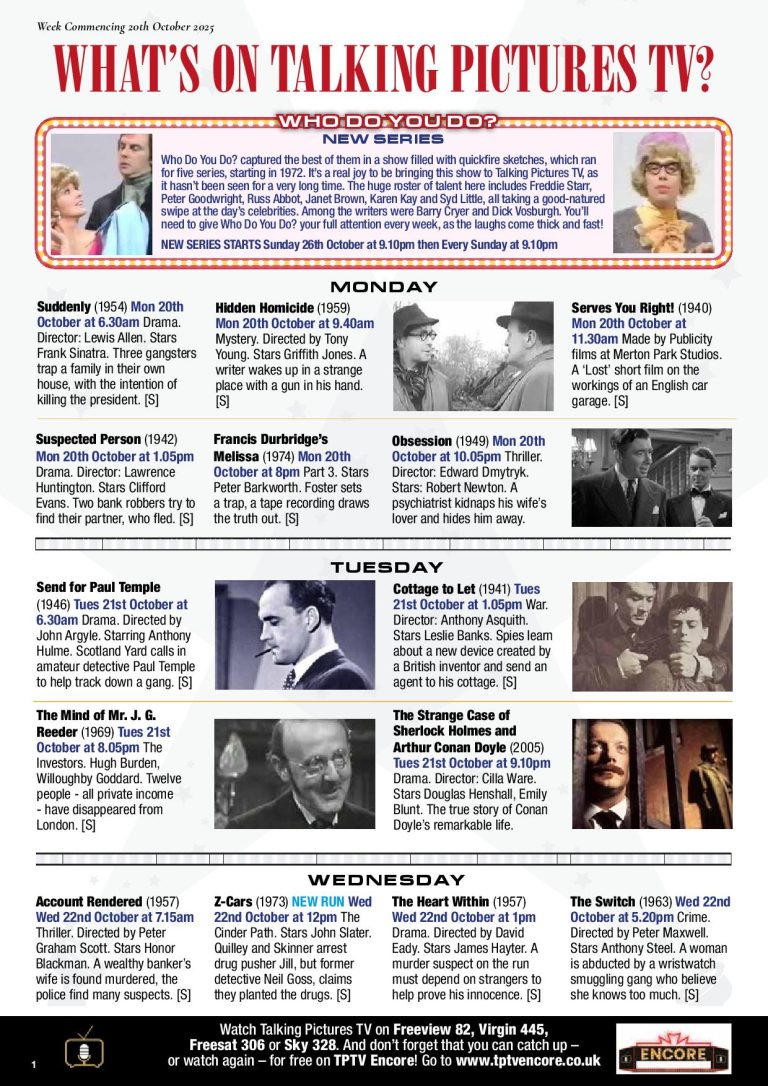 TV Highlights – Talking Pictures TV