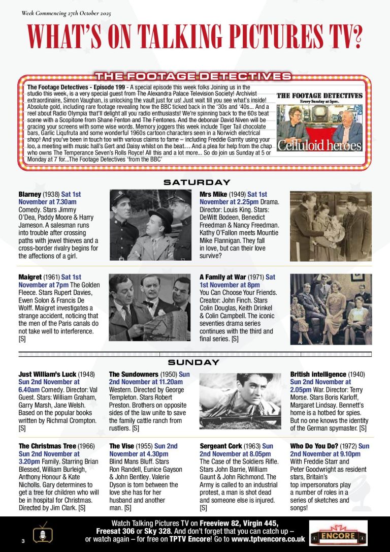 TV Highlights – Talking Pictures TV
