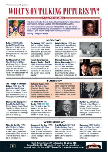 TV Highlights – Talking Pictures TV
